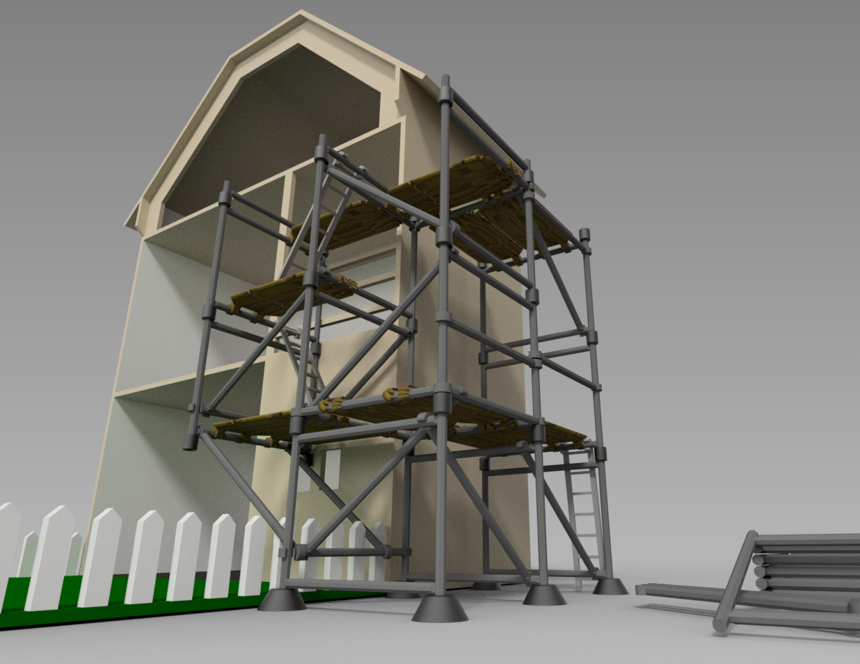 Mini Scaffolding (outside the 'Dollhouse' box) by Joker | Download free STL model | Printables.com