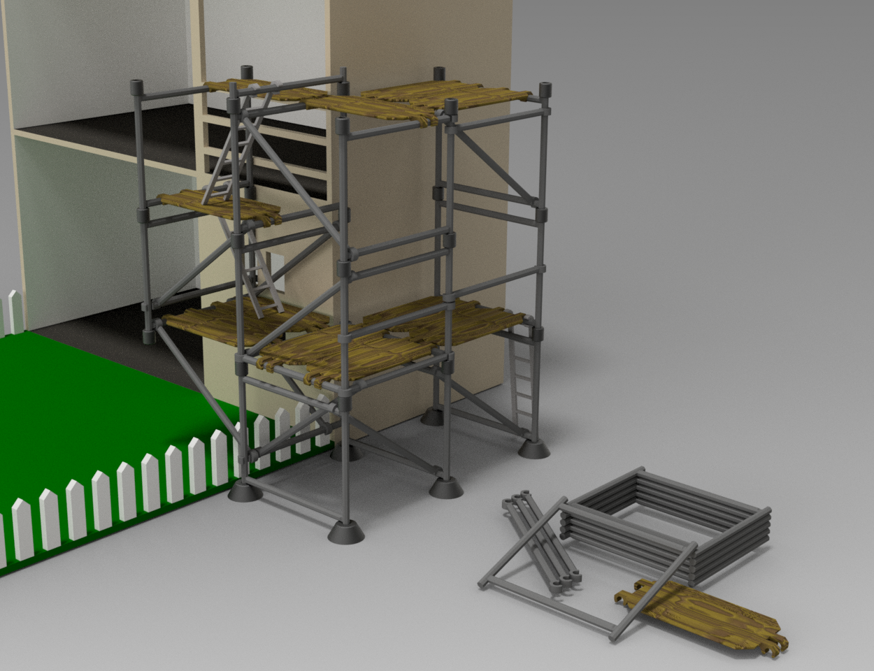 Mini Scaffolding (outside the 'Dollhouse' box) by Joker | Download free STL model | Printables.com
