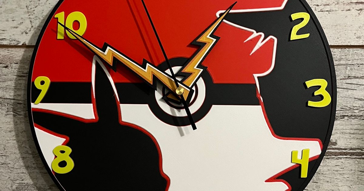 Pokeball Clock by Ian Smalley | Download free STL model | Printables.com