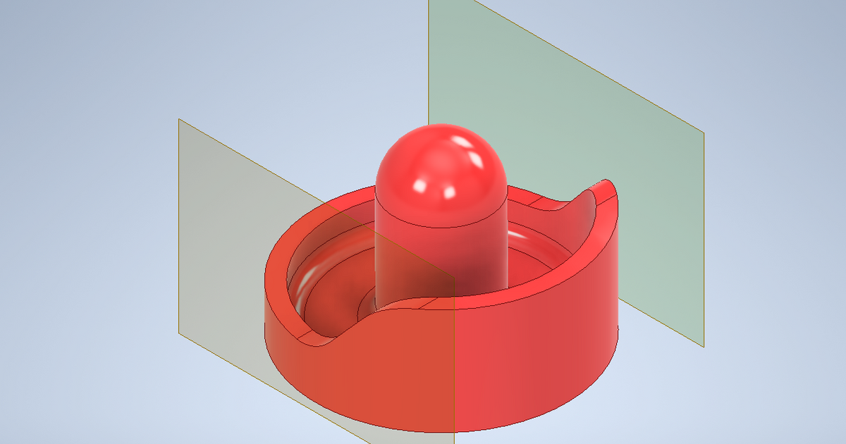 Air hockey mallet by thinksmarternotharder | Download free STL model ...