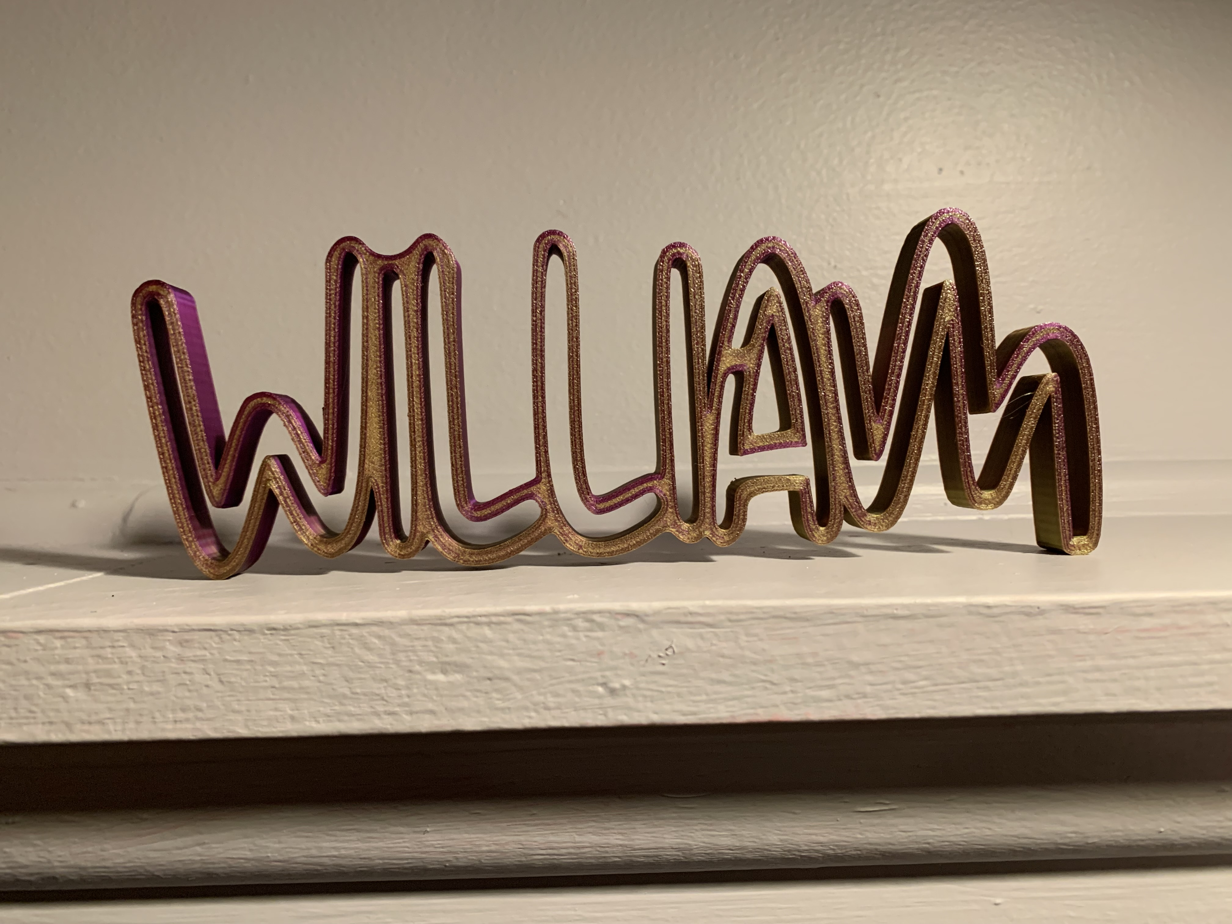 William Bubble Name Sign by alexfp64 | Download free STL model ...