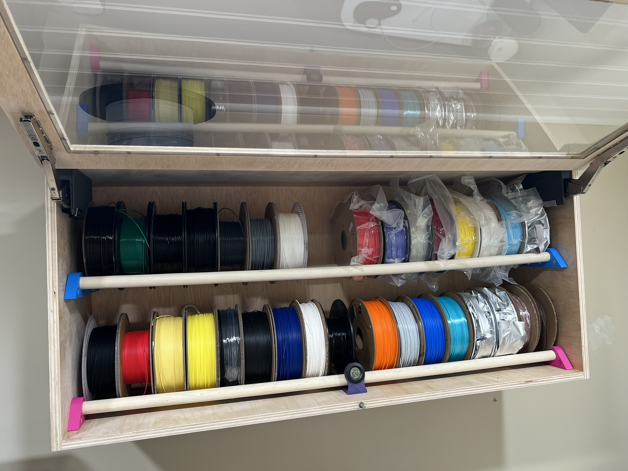 Filament Cabinet Spool Rod Holder by boasist | Download free STL model ...