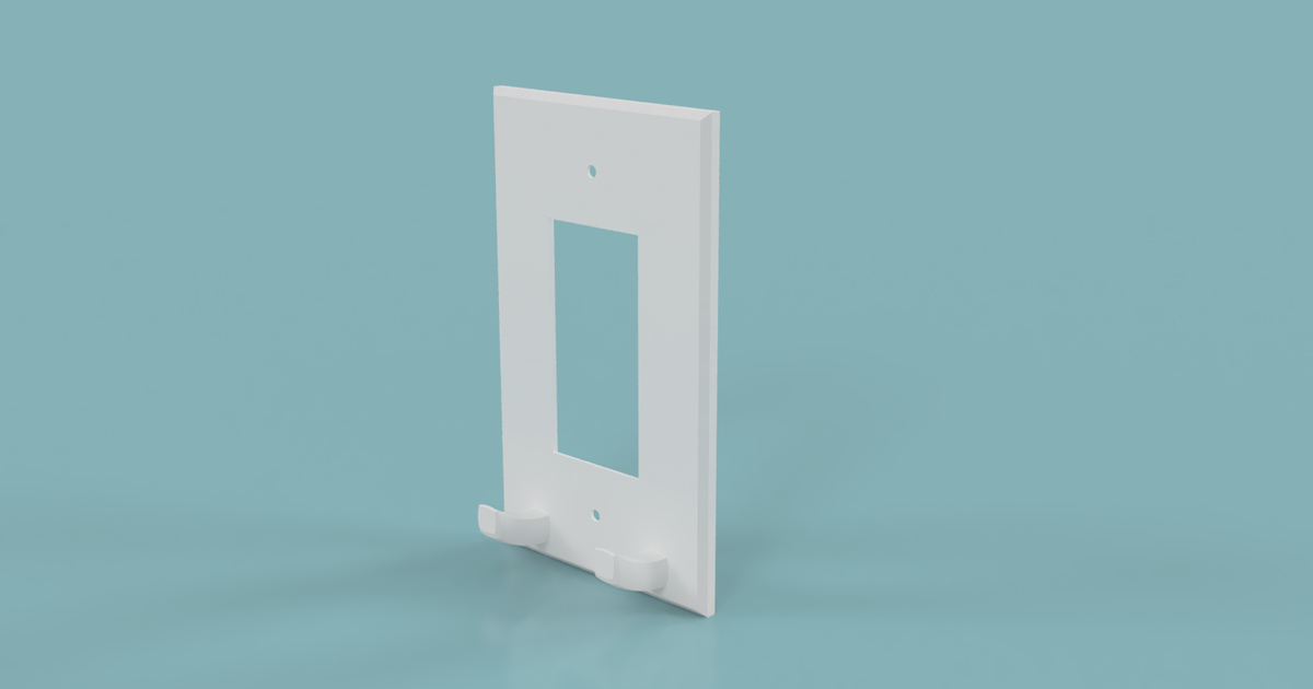 Light Switch Cover With Hooks by SnobbyComa8 | Download free STL model ...
