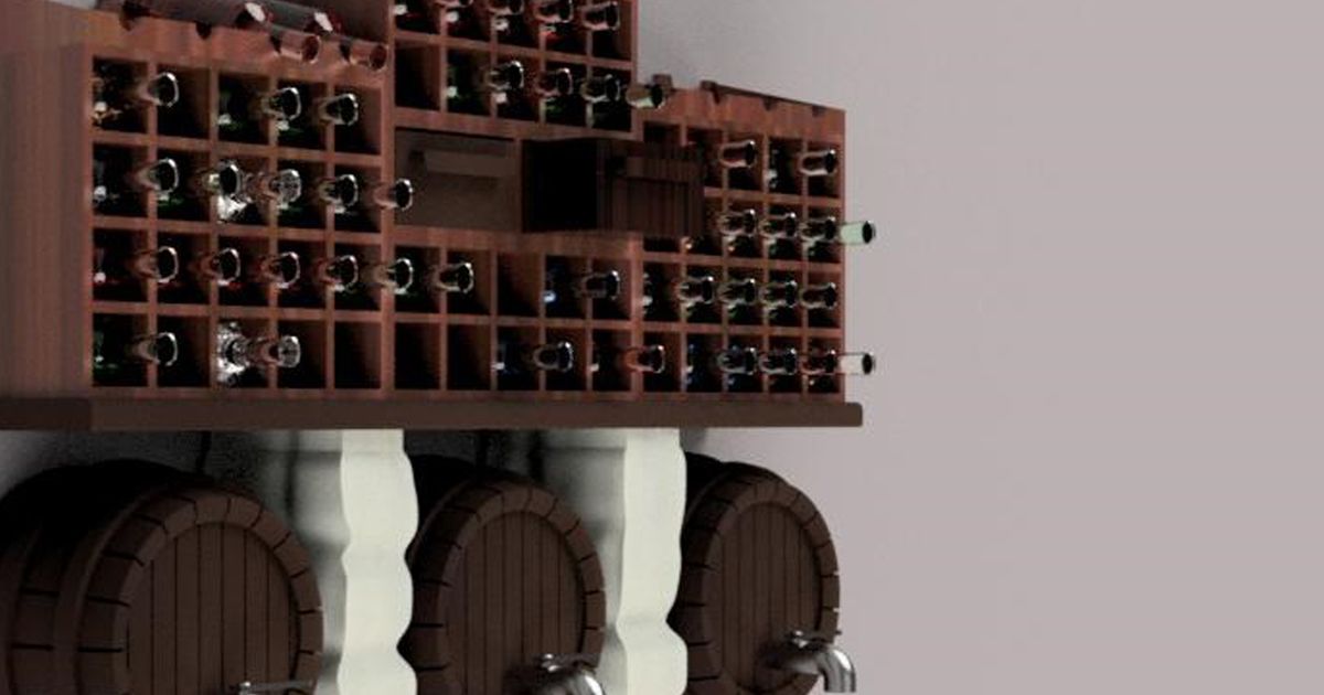 Wine cellar by A2S_dESING | Download free STL model | Printables.com