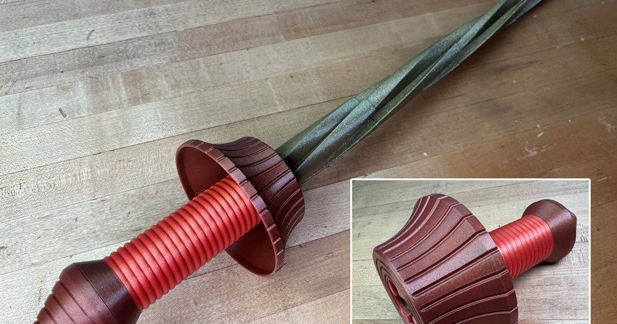 Collapsing Drill Sword (Multi-Part) by 3D Printing World | Printables Store