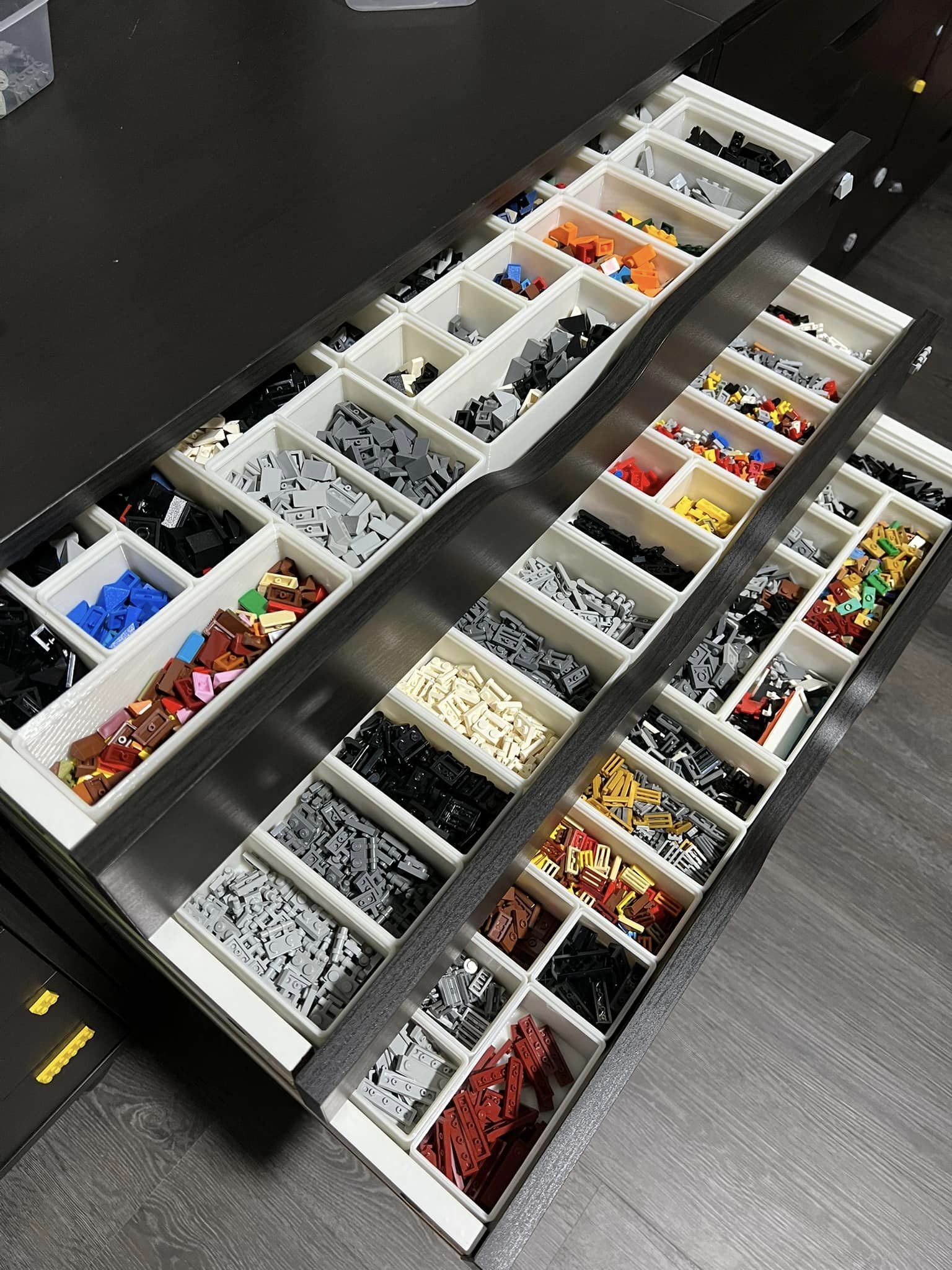 "Gridfinity Like" Container Frame and Bins (IKEA Alex wide Drawers) by Kenny Chan | Download ...