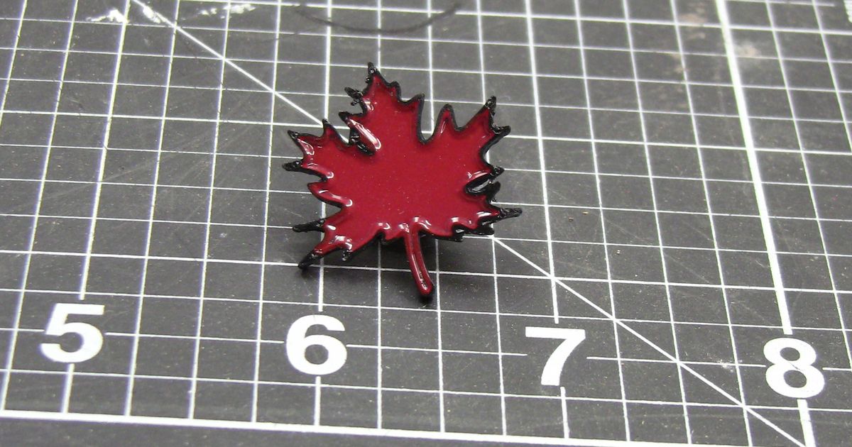 Maple leaf Enamel pin by Nick Tailor | Download free STL model ...