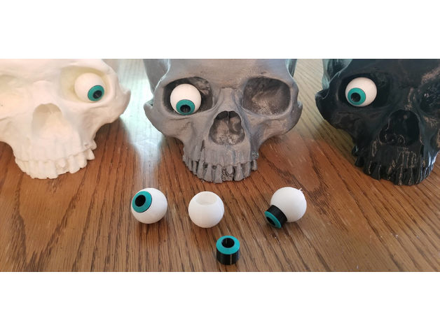 Skull halloween eyeball by Mates | Download free STL model | Printables.com