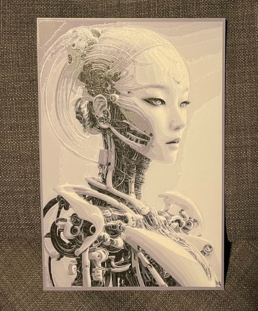 Cyborg Girl - Hueforge Print by cyanidesugar | Download free STL model ...