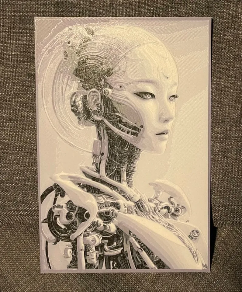 Cyborg Girl Drawing