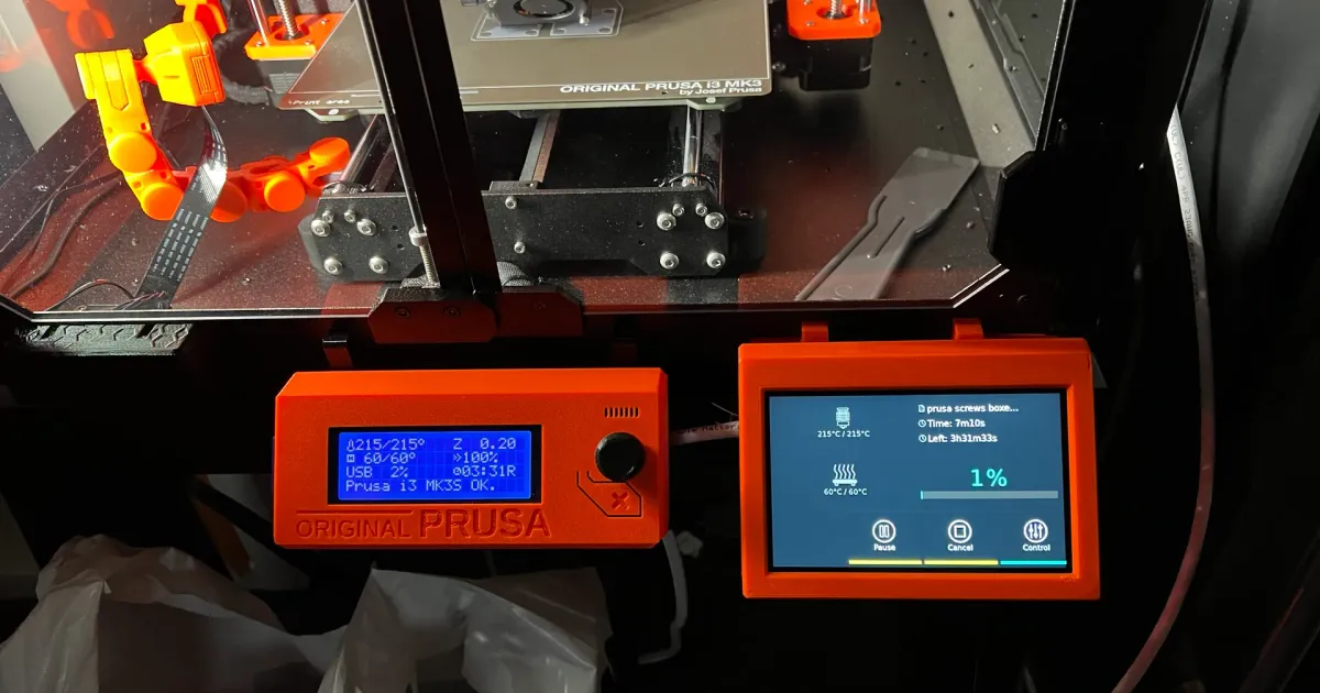 Original Prusa Enlosure (OPE) - Raspberry Pi Mount with 5" Display for Dan by MichaelQ ...