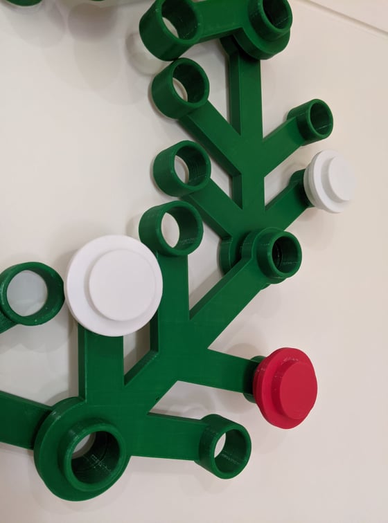 Giant Lego Wreath No Supports Needed By Fuganater Download Free Stl Model