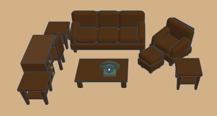 DOLL HOUSE FURNITURE by Master Gadget | Download free STL model ...