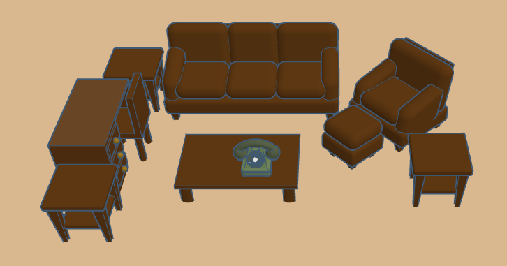 DOLL HOUSE FURNITURE by Master Gadget | Download free STL model ...