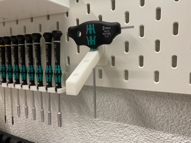 Skadis Holder Screwdrivers Wera 454 T-handle Hex-Plus by koldo19 | Download free STL model ...