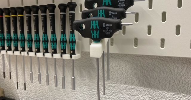 Skadis Holder Screwdrivers Wera 454 T-handle Hex-Plus by koldo19 | Download free STL model ...