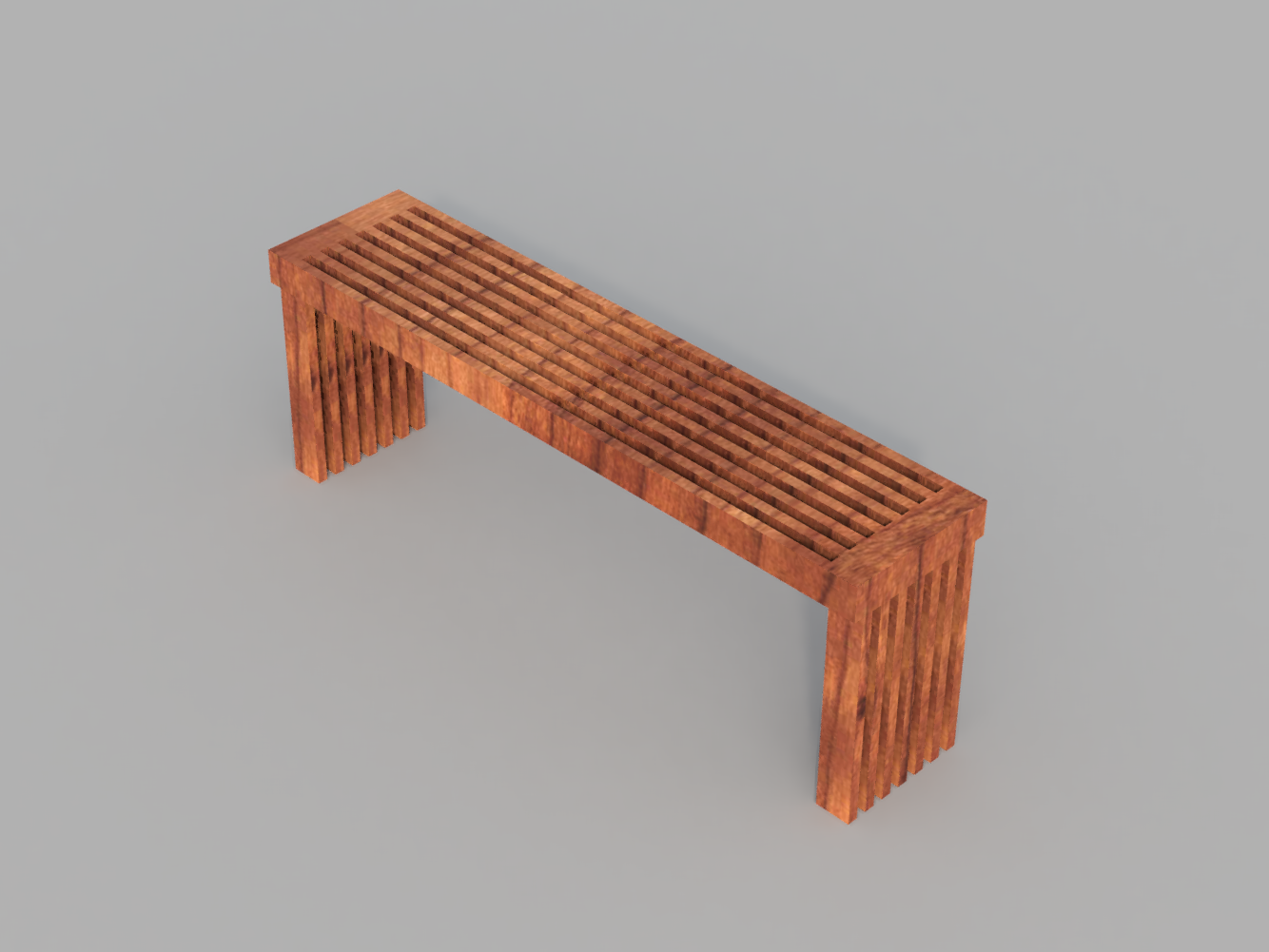 Outdoor bench (dollhouse, wood texture) by ahaque | Download free STL ...