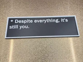 Undertale Mirror Message by ryzenchr | Download free STL model ...