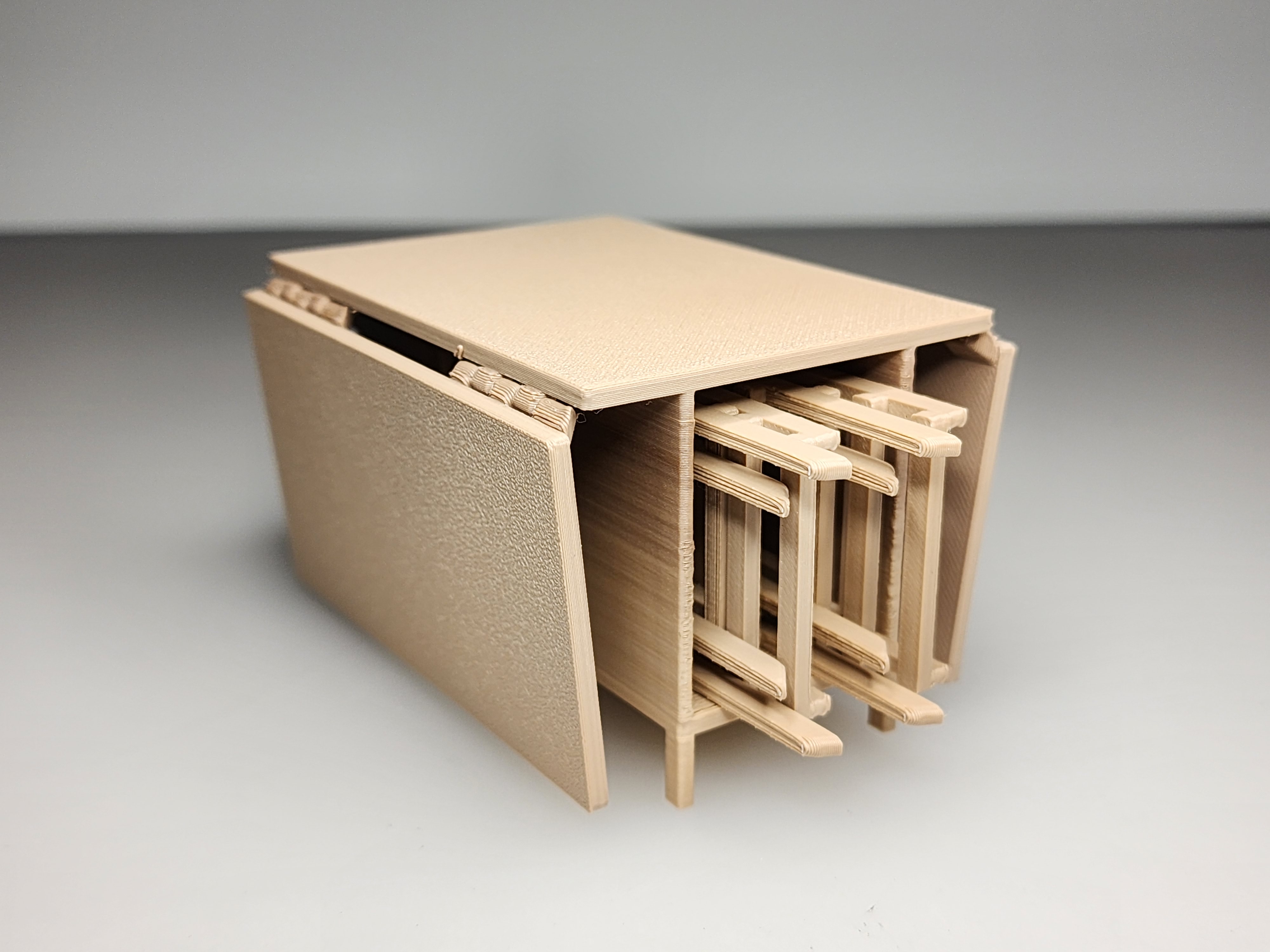Drop Leaf Dining Table with Folding Chairs by chiz | Download free STL ...
