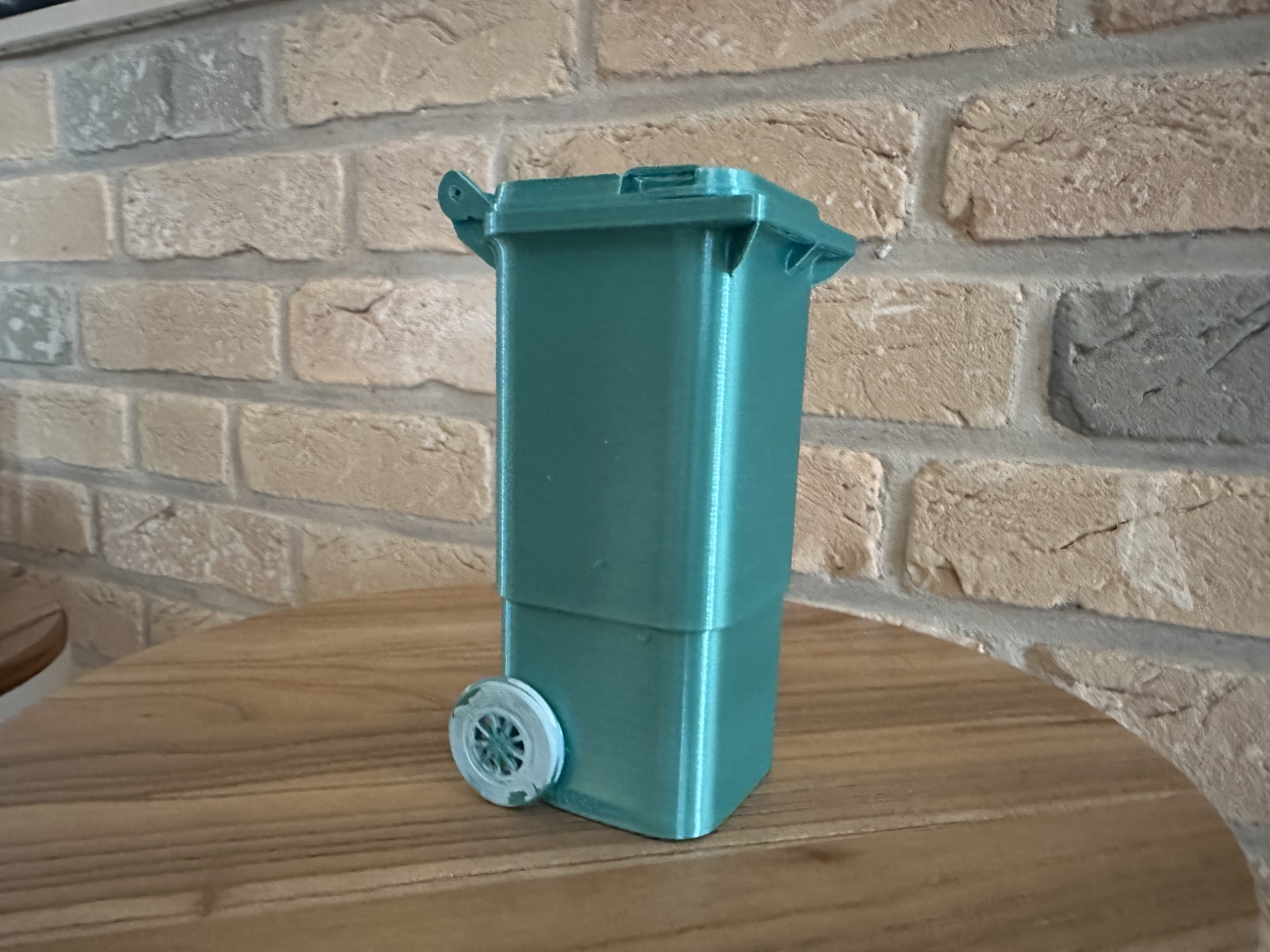 Mülltonne, Biotonne, Restmüll 80l Maßstab 1:6, 1:12, LEGO, Spurweite H0 ...