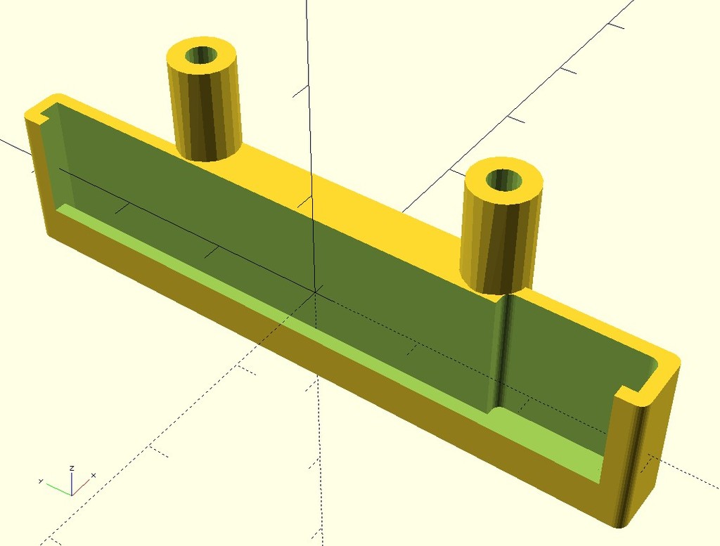 8-LED Neopixel Stripe holder (OpenScad), 2 mount versions, fully ...
