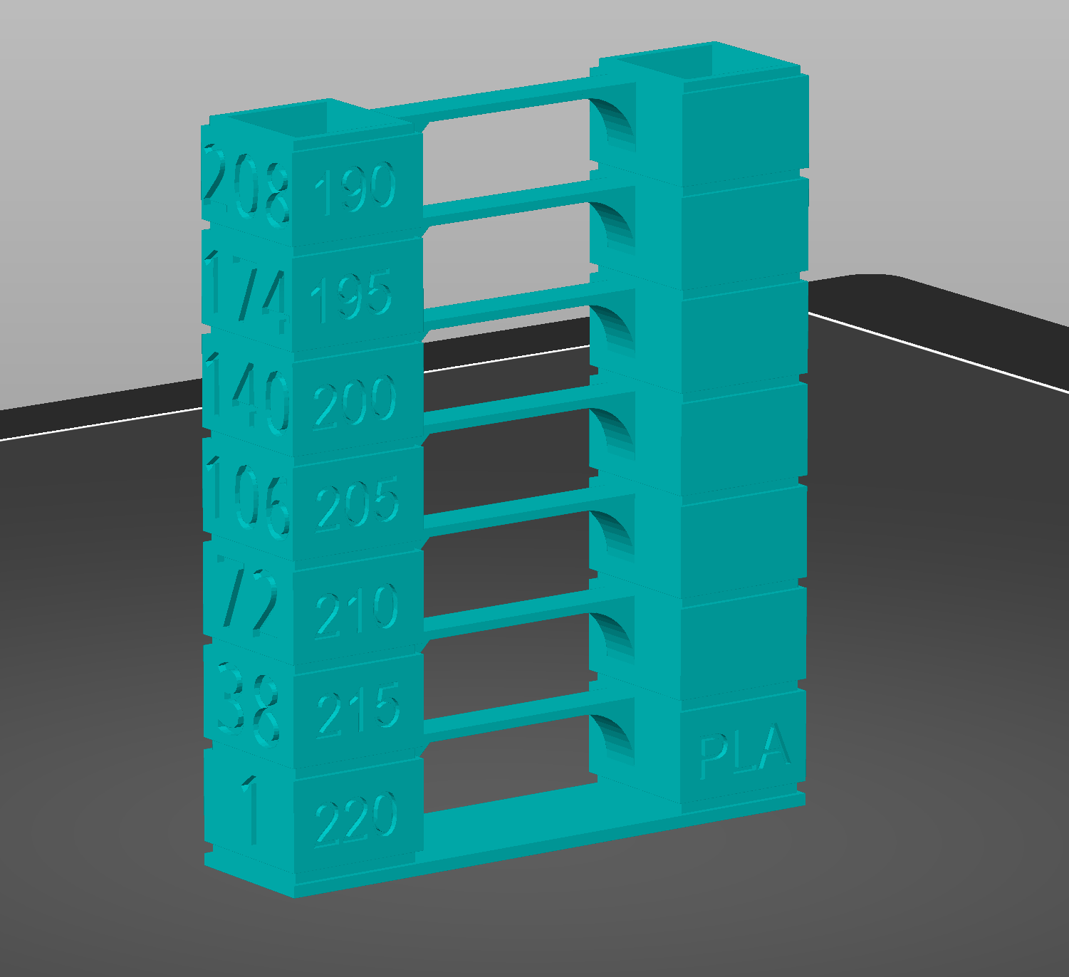 PLA Temp Tower with Layer Height by Sean | Download free STL model ...