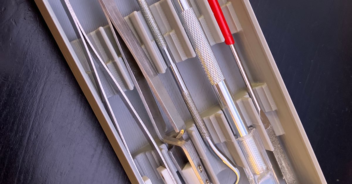 Gridfinity Stackable pick, tweezer, exacto tray by Some Guy 384763 ...