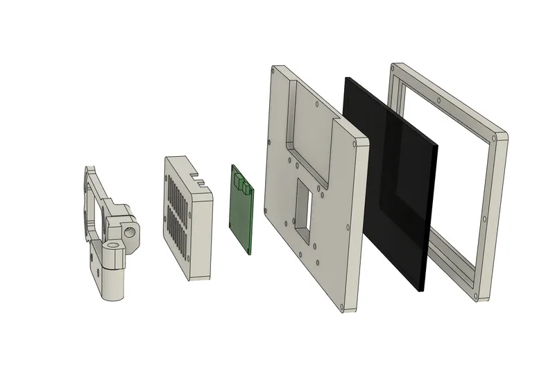 Case for 7" hdmi display - wall mount with 2 degrees of freedom by Ceez ...