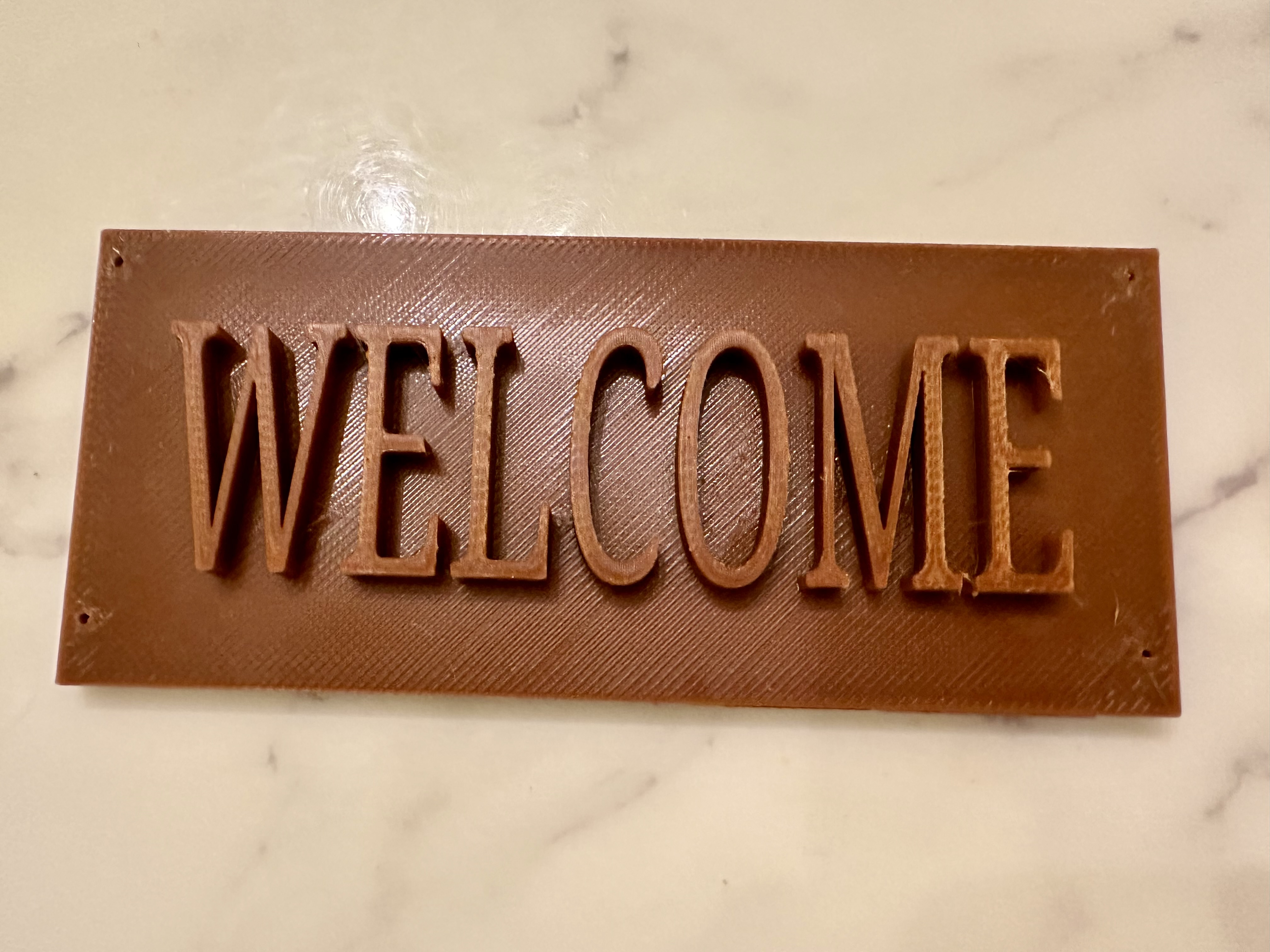 Welcome Sign for a basket with hanging holes by Joseph mckendry ...