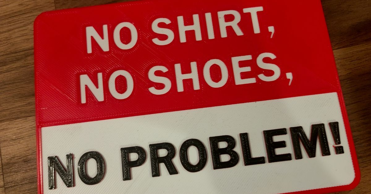 No Shirt, No Shoes, No Problem? by Torque | Download free STL model ...