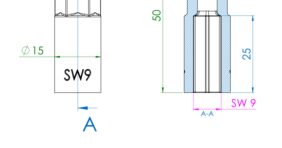 Adapter SW19-SW13 1/4" by 11p | Download free STL model | Printables.com