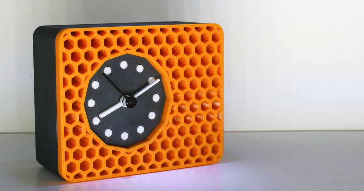 Honeycomb Table Clock by SheepMe! | Download free STL model ...