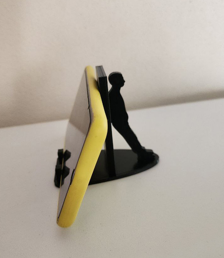 Phone stand of man leaning on wall by ENS Show | Download free STL ...