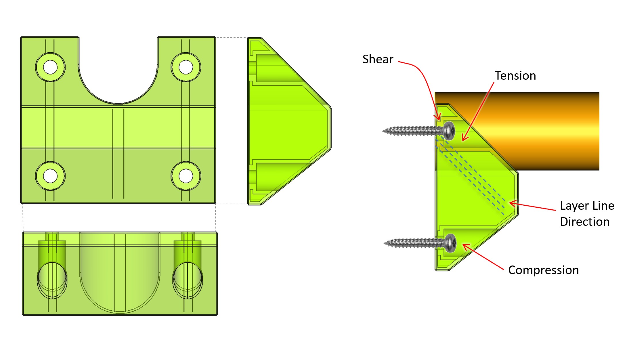 3D Printable Reinforced Closet Hanger Bracket by Jose R | Download free ...