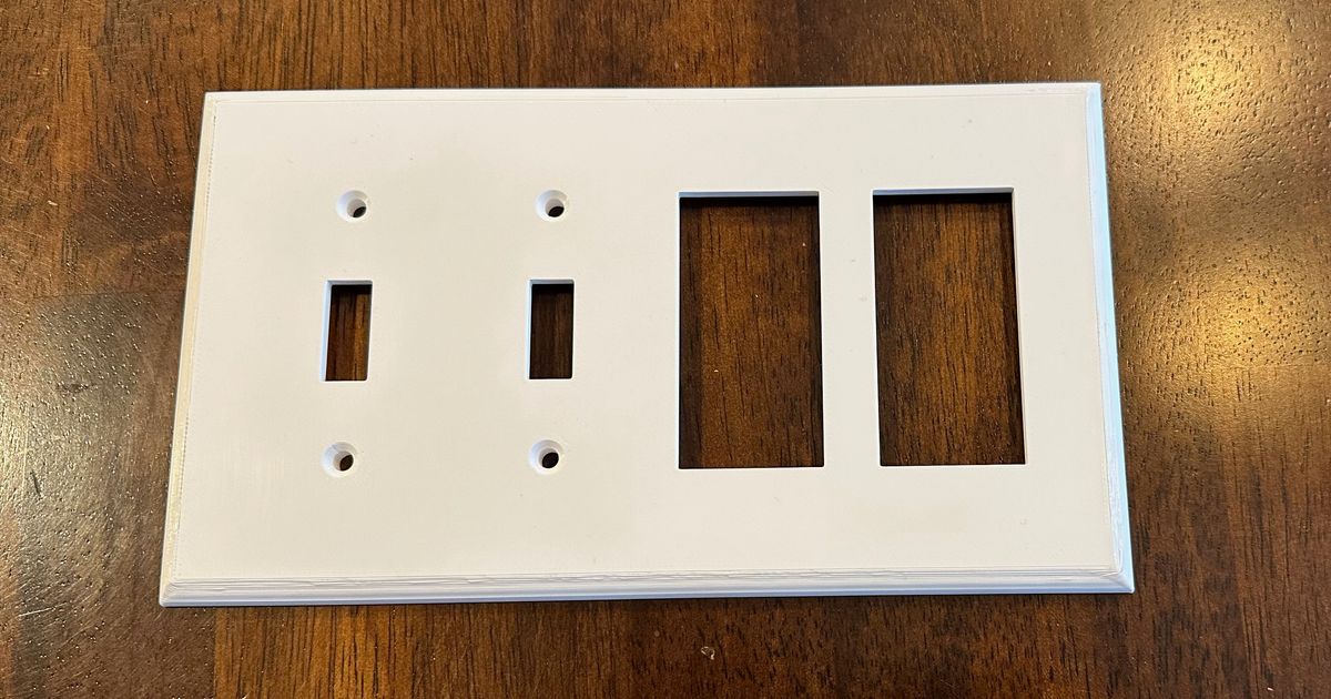 4 Gang Switch Plate (2 Toggle & 2 Paddle) by Foobar54 | Download free ...