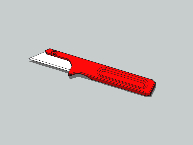 Utility Knife with long handle by JGW | Download free STL model ...