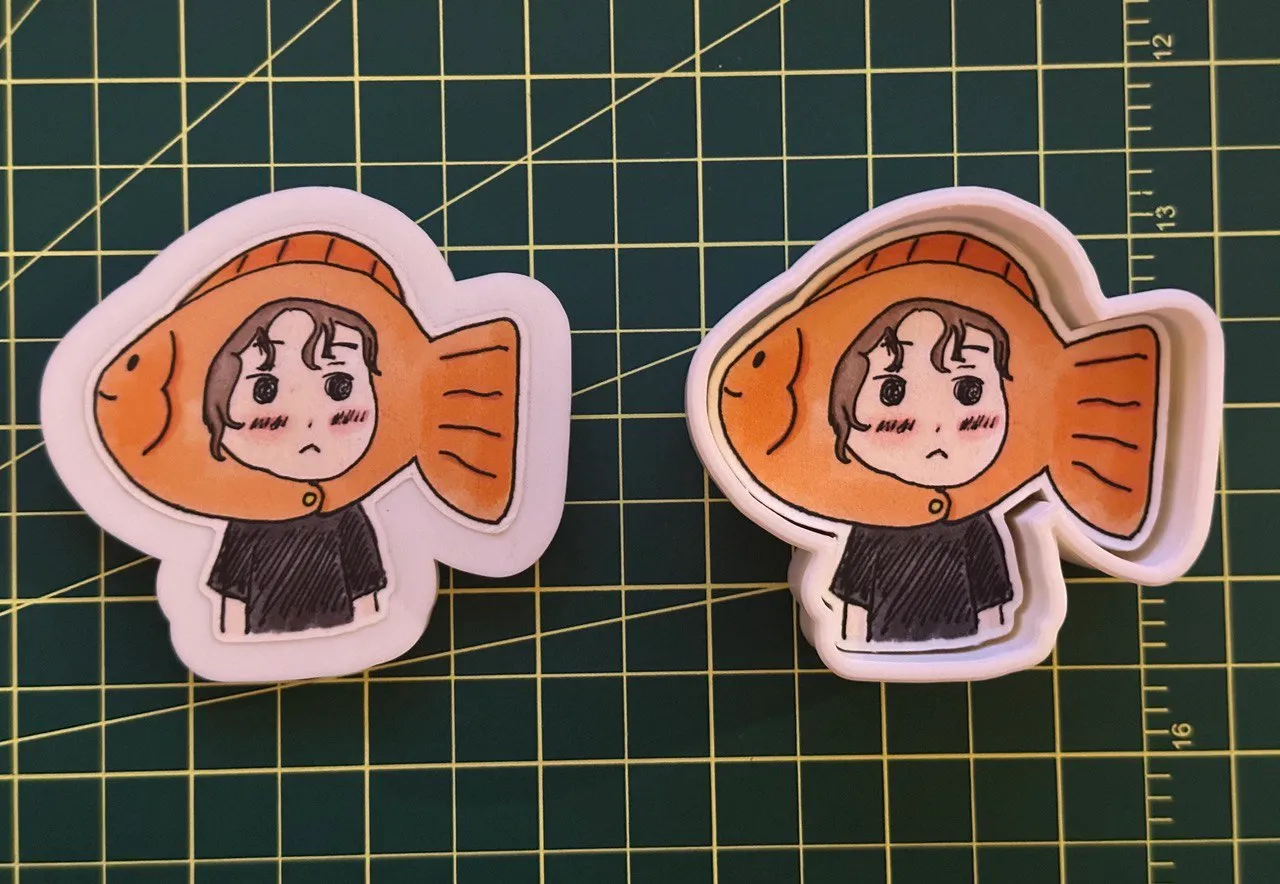 Darn Fish Sticker Carrying Case by William | Download free STL model ...