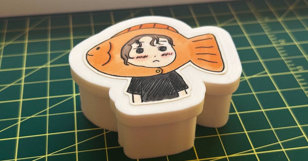 Darn Fish Sticker Carrying Case by William | Download free STL model ...