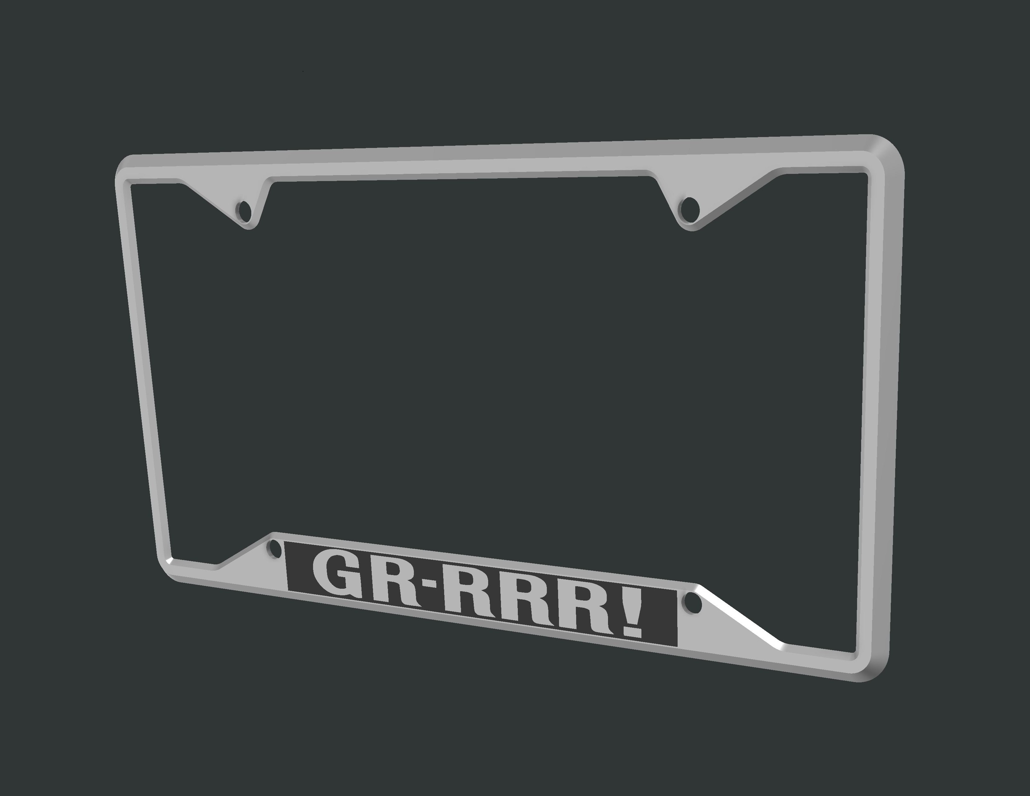 GR-RRR! - GTO License Plate Frame by gleonard3 | Download free STL ...