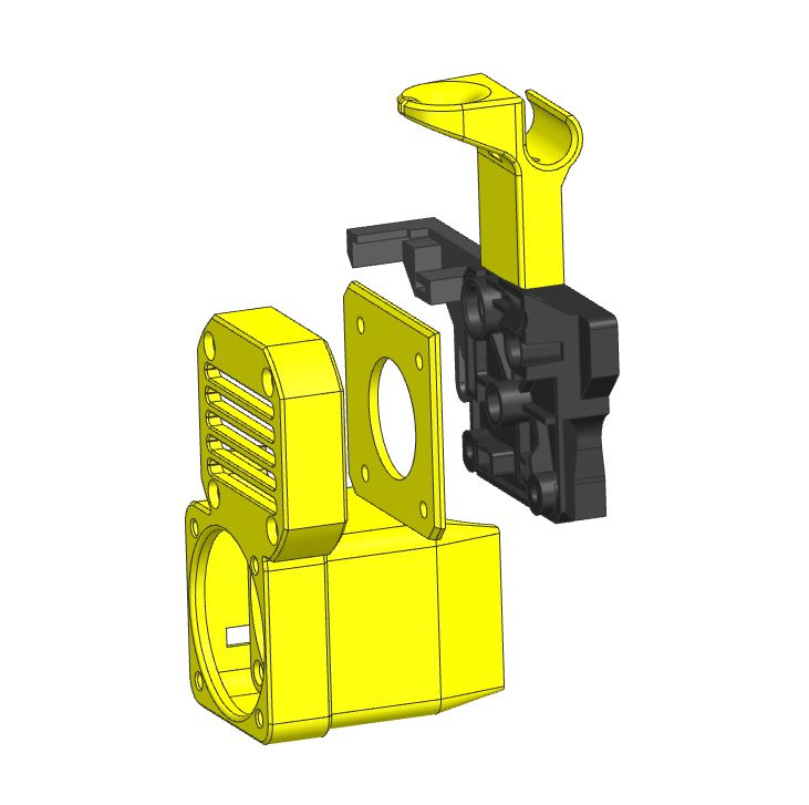 Anycubic Chiron direct drive extruder mod genuine parts and position ...