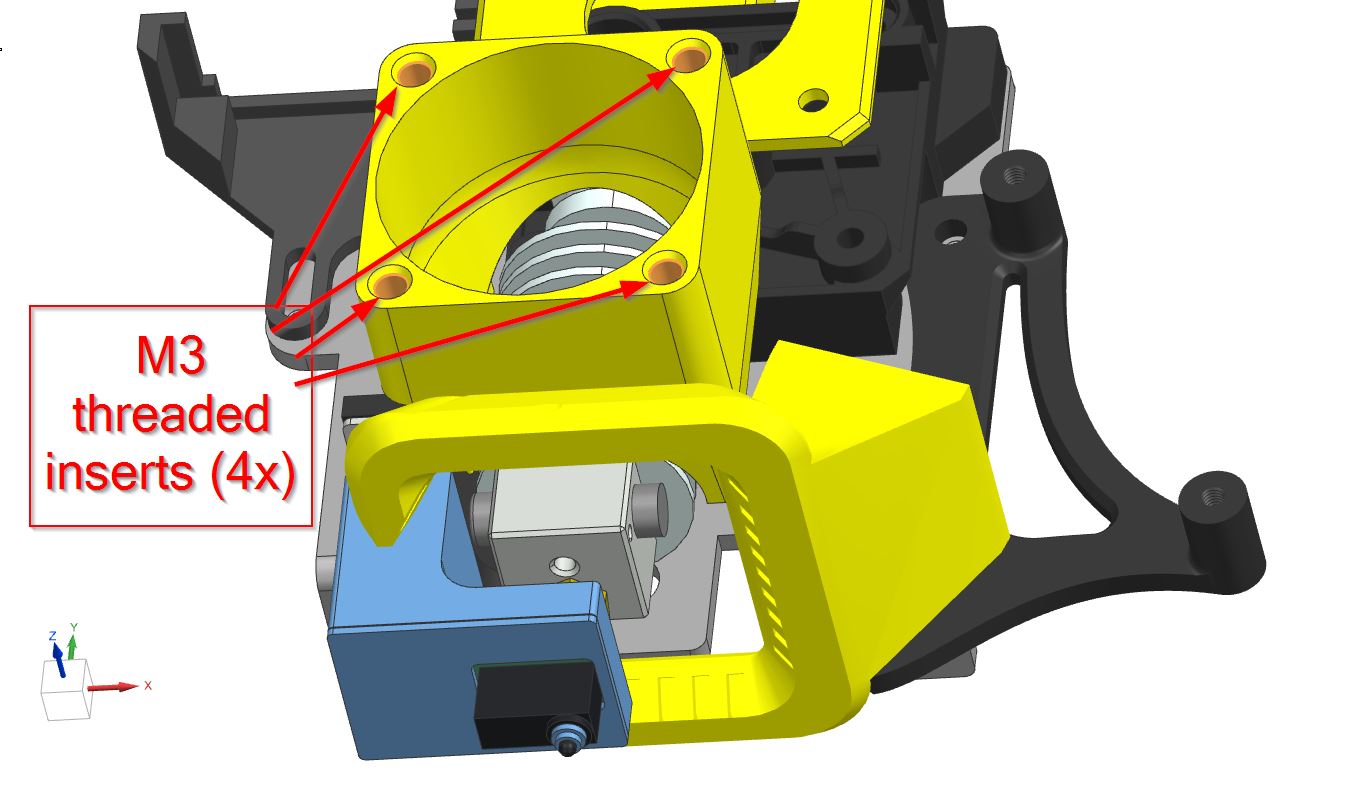 Anycubic Chiron direct drive extruder mod genuine parts and position ...