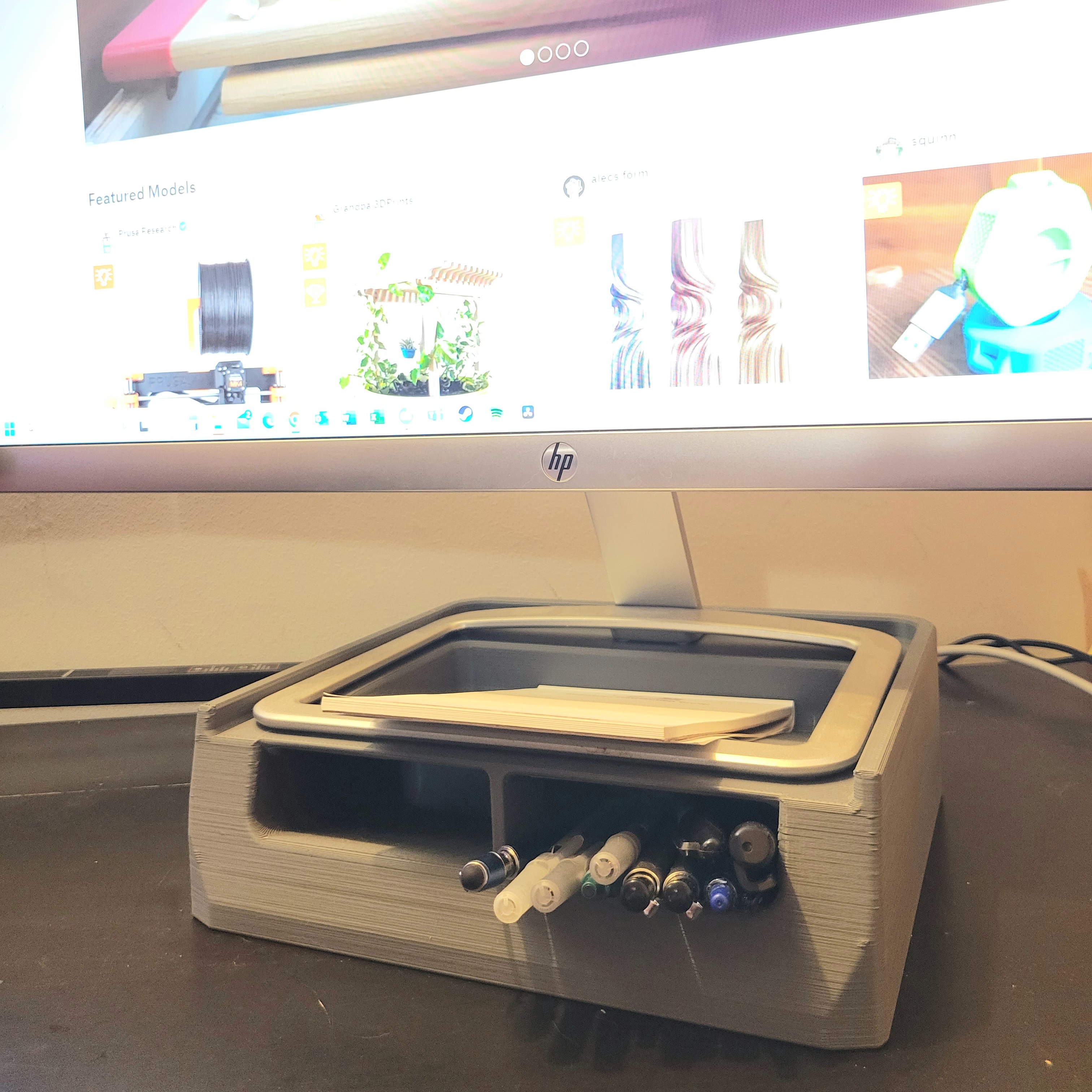 Monitor Riser - Desk Organizer - HP27es and Similar by jonathon717 ...