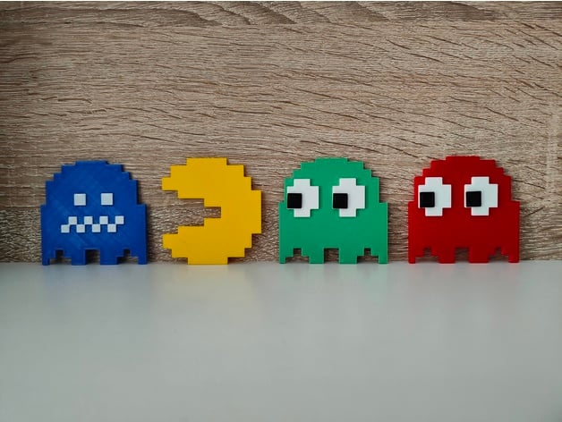 Pac-Man characters by Dveus Designs | Download free STL model ...