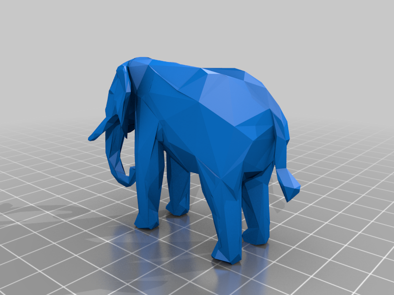 LOW POLY ELEPHANT by _Rob3D | Download free STL model | Printables.com