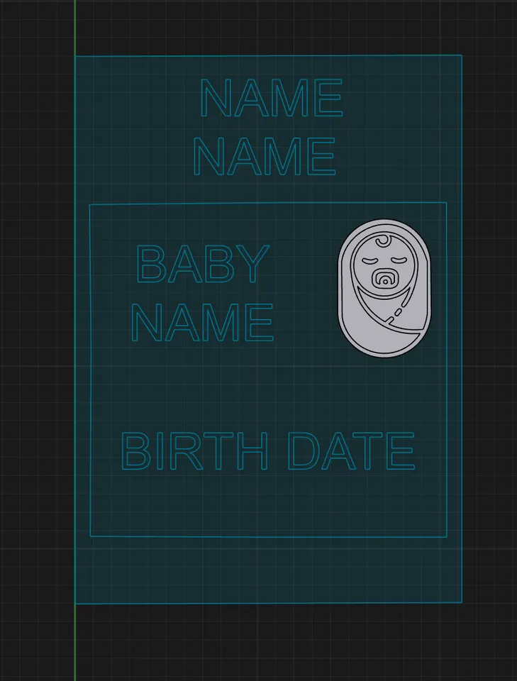 New Born Baby Info Card. by Marz95 | Download free STL model ...