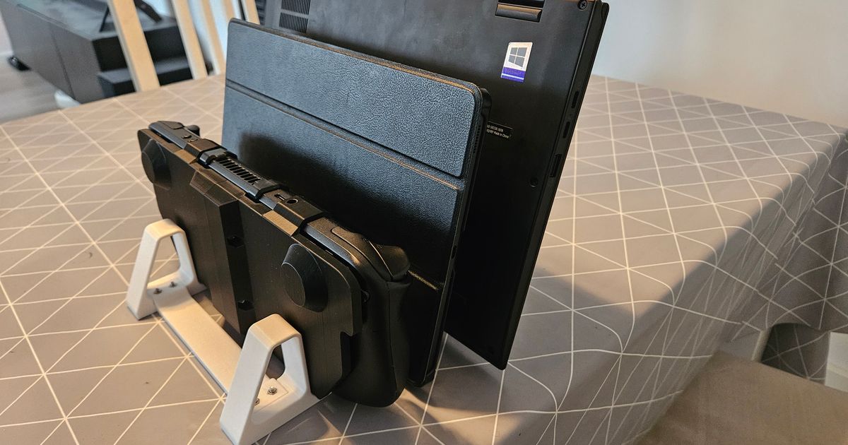 Vertical Laptop and tablet stand by Sarge955 | Download free STL model ...