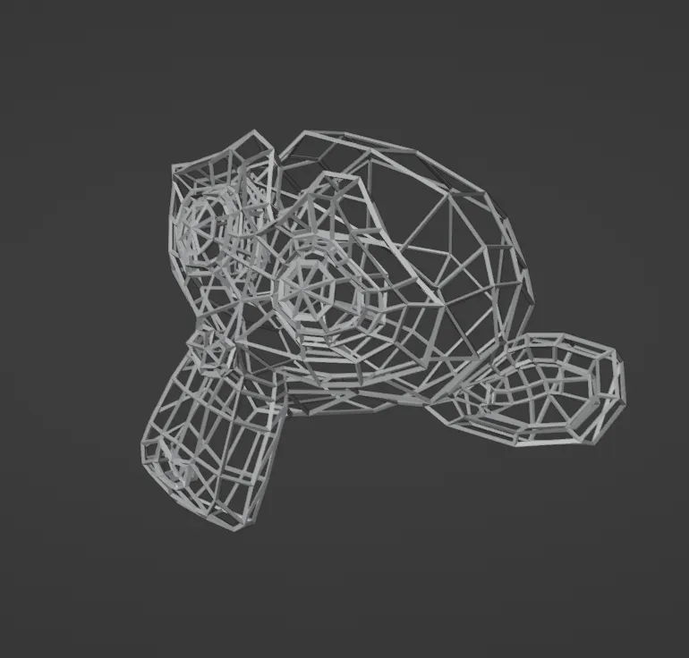 Suzanne wireframe by Eskil Westdahl | Download free STL model ...