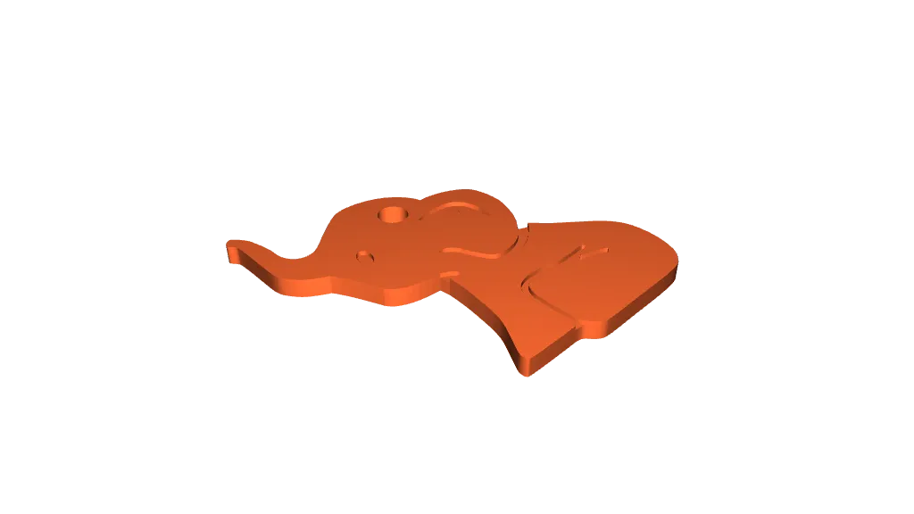 Cute Elephant Keychain by Vladek | Download free STL model | Printables.com