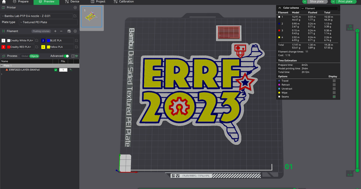 ERRF Logo with Pre-Painted MM for Bambu Studio - P1P/P1S/X1C by Gregg ...