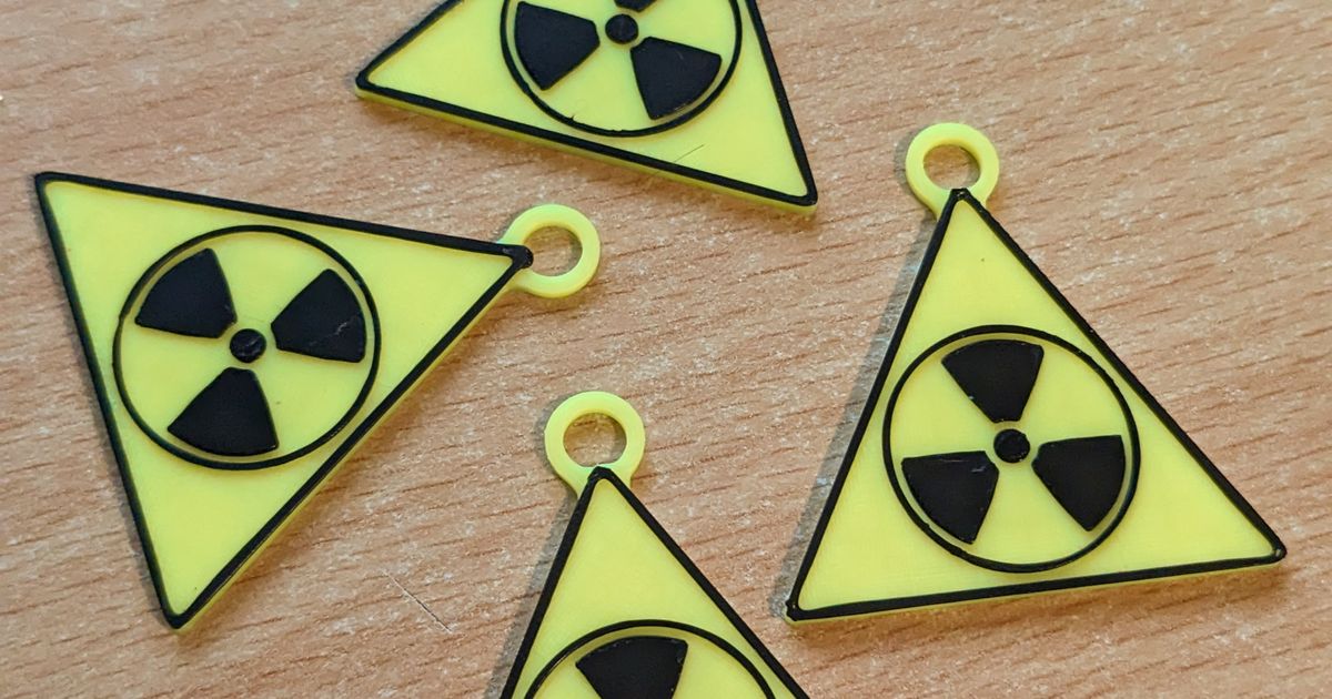 Radiation symbol keyring charm by Chris | Download free STL model ...